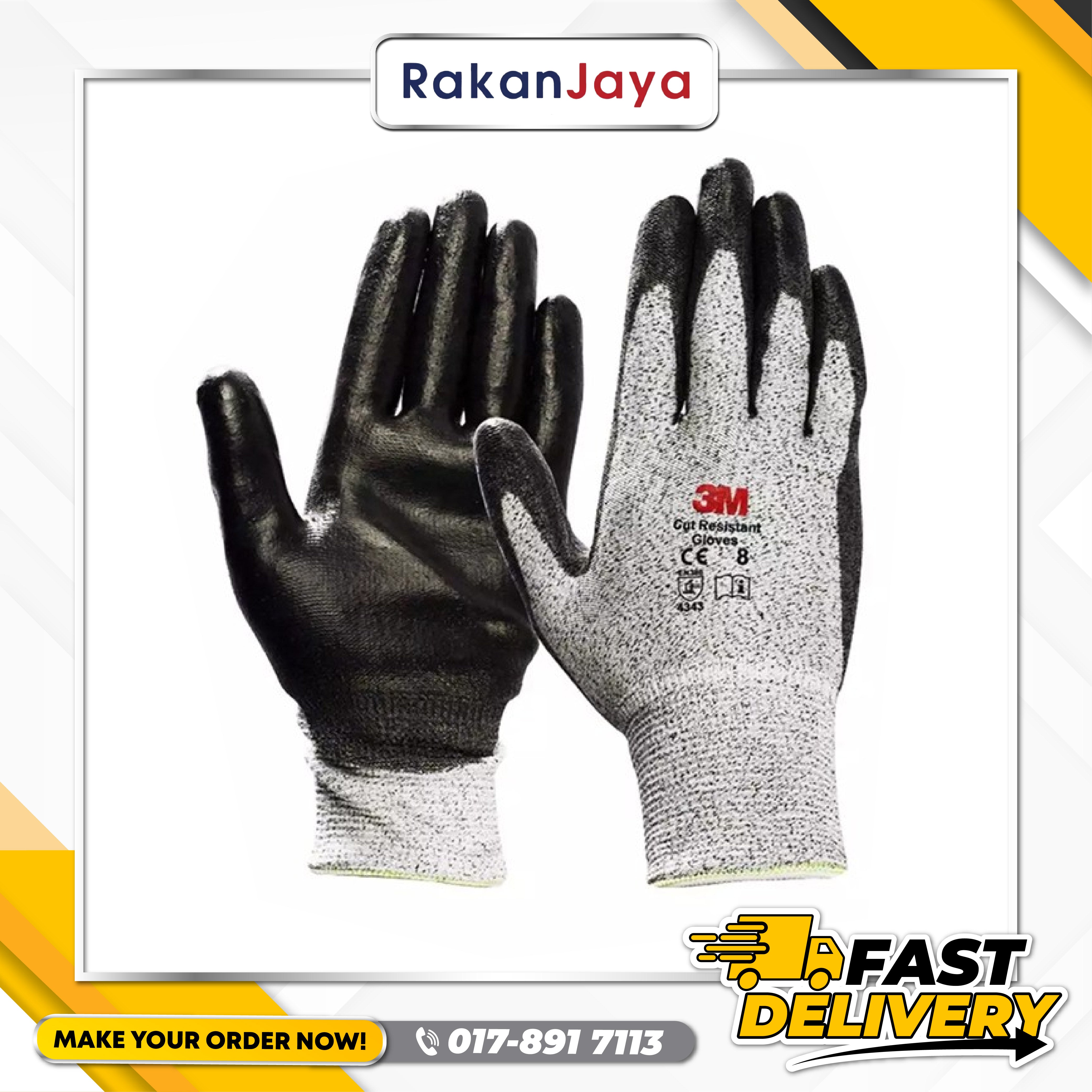3M CUT RESISTANT COMFORT GRIP GLOVE – Rakan Jaya Hardware