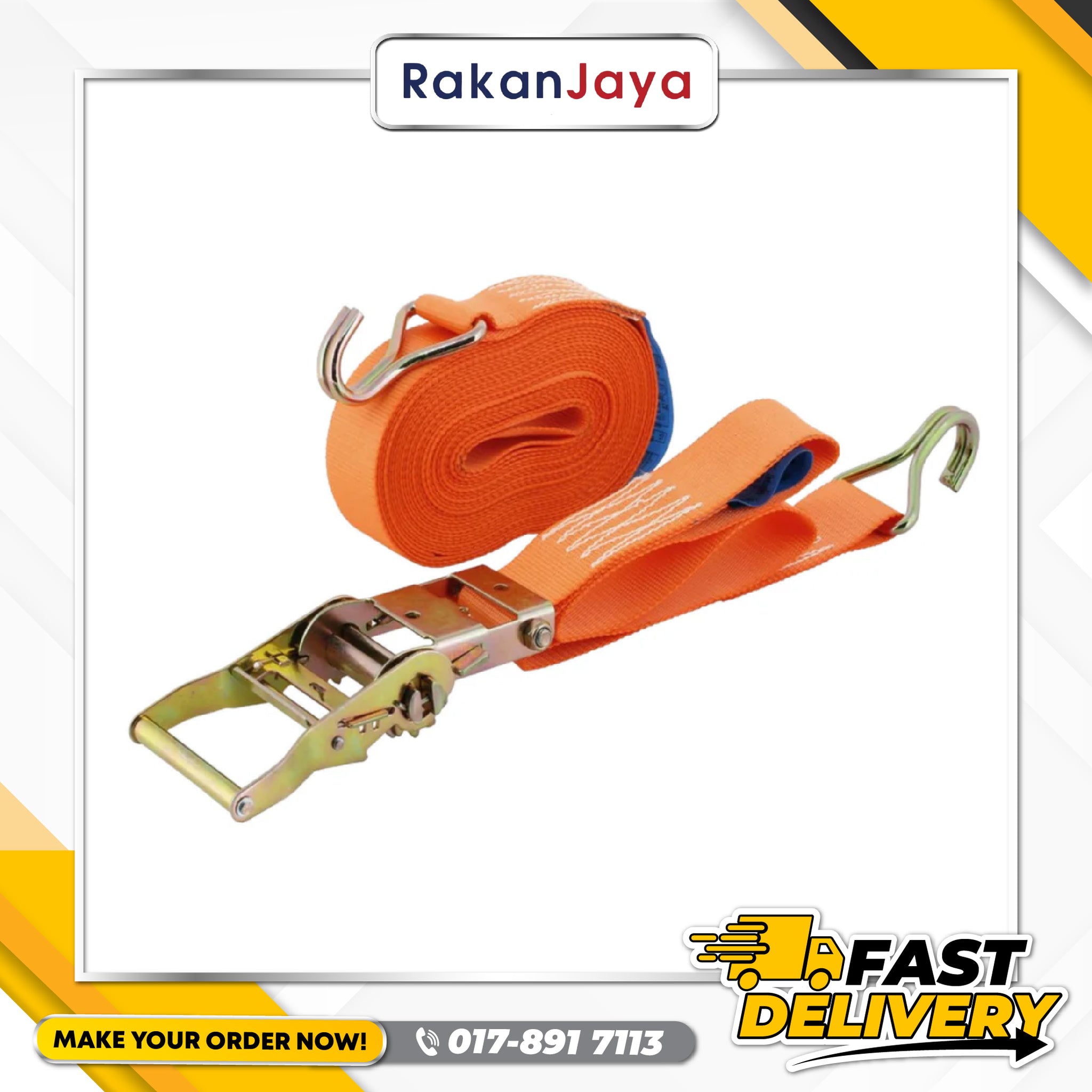CARGO LASHING ORANGE (RATCHET TIE DOWN) – Rakan Jaya Hardware