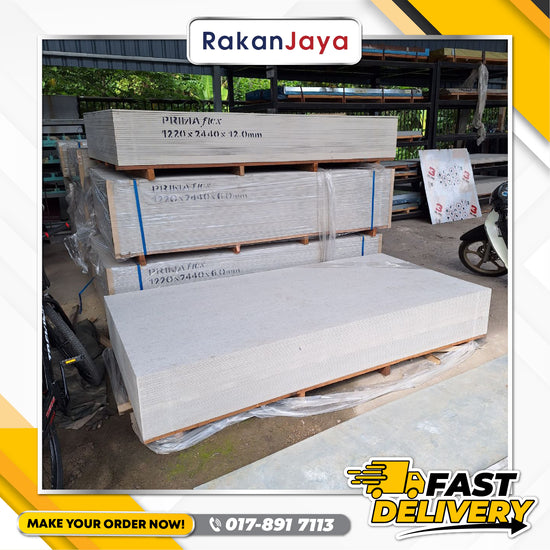 HUME CEMENT BOARD (PRIMA FLEX) 4FT X 8FT – Rakan Jaya Hardware
