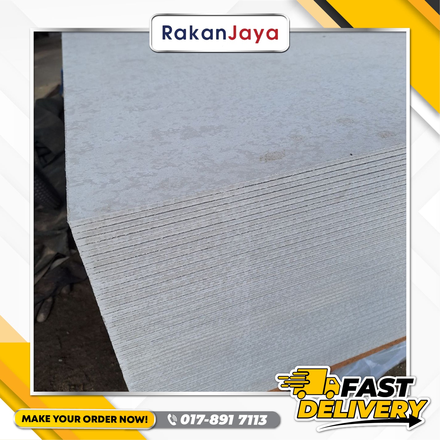 HUME CEMENT BOARD (PRIMA FLEX) 4FT X 8FT – Rakan Jaya Hardware