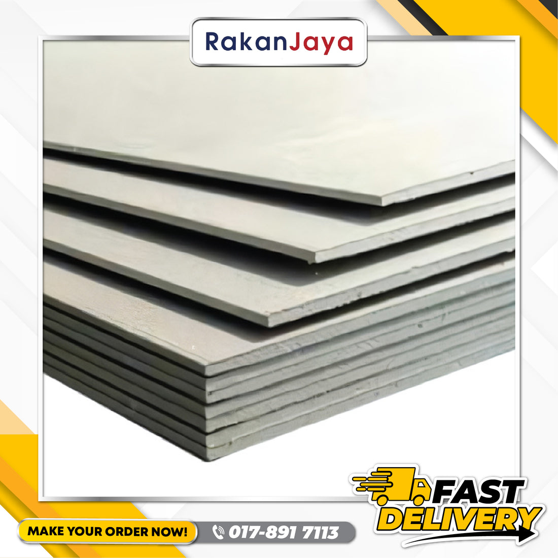 HUME CEMENT BOARD (PRIMA FLEX) 4FT X 8FT – Rakan Jaya Hardware