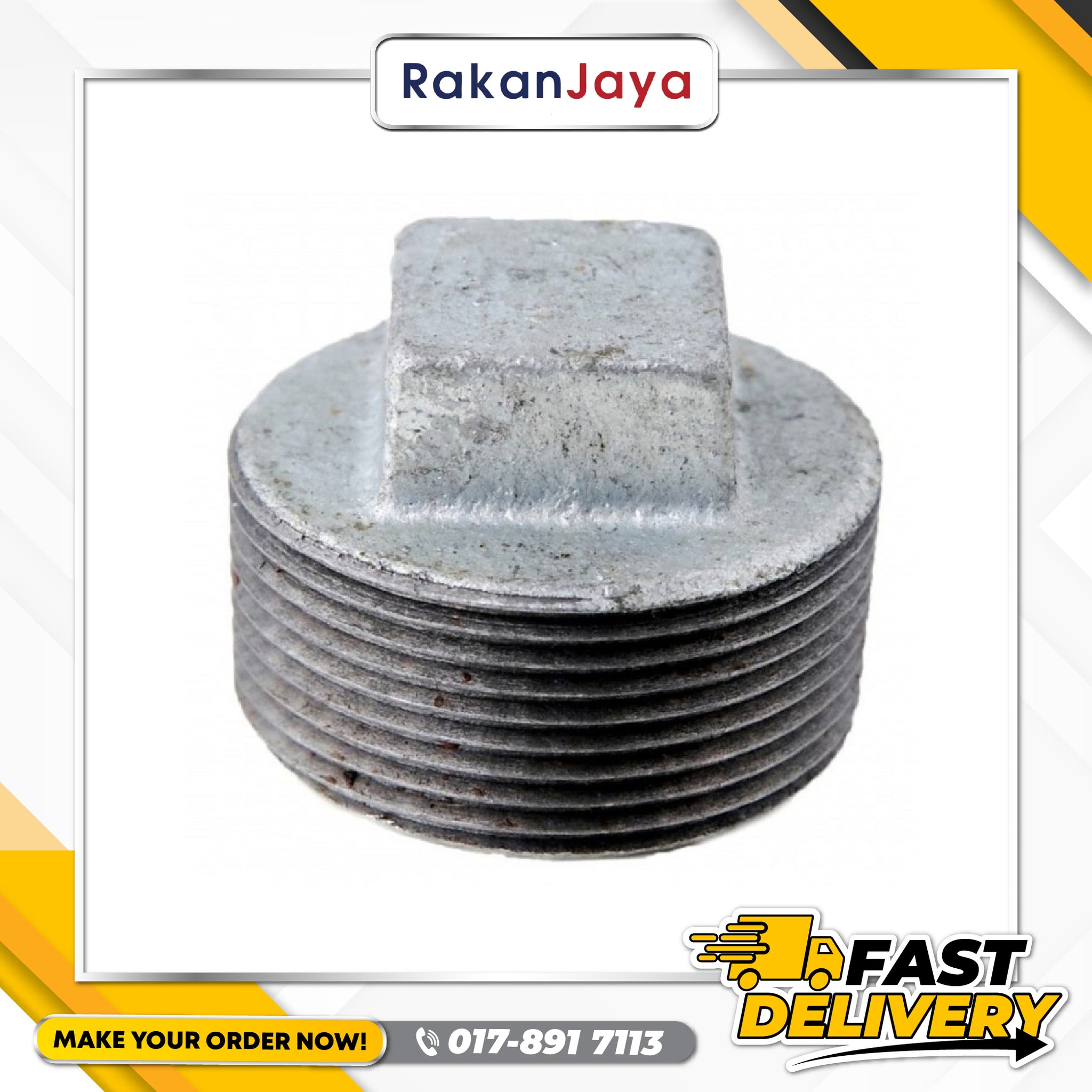 GI (GALVANISED IRON) BSPT FITTING PLUG – Rakan Jaya Hardware