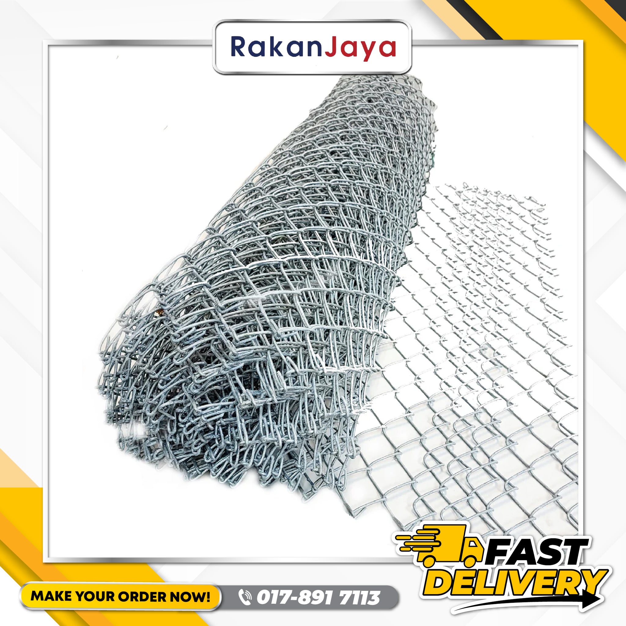 GI (GALVANISED IRON) CHAINLINK G08 (3MM) – Rakan Jaya Hardware