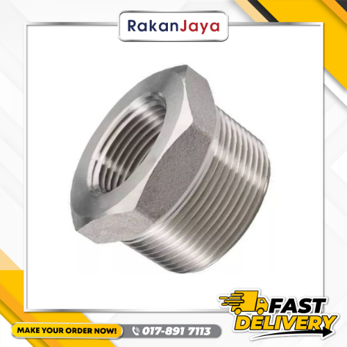SS304 BSPT FITTING REDUCING BUSH – Rakan Jaya Hardware