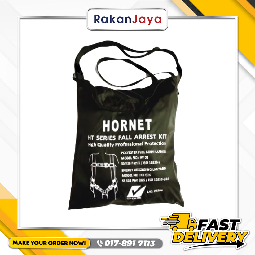 HORNET SAFETY FULL BODY HARNESS FALL PROTECTION WITH POLYAMIDE LANYARD ...