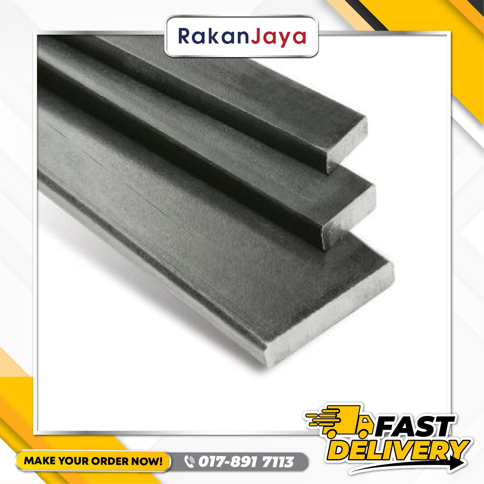 MS (MILD STEEL) FLAT BAR ( 6 MTR ) – Rakan Jaya Hardware