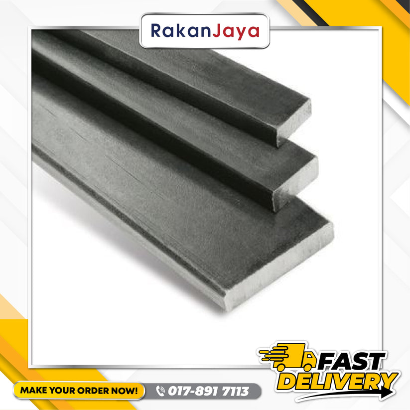 MS (MILD STEEL) FLAT BAR ( 6 MTR ) – Rakan Jaya Hardware