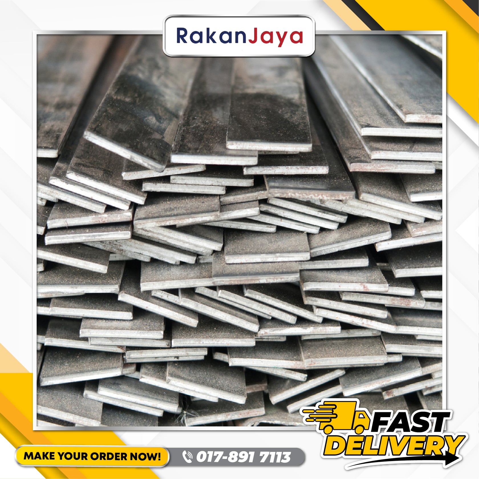 MS (MILD STEEL) FLAT BAR ( 6 MTR ) – Rakan Jaya Hardware