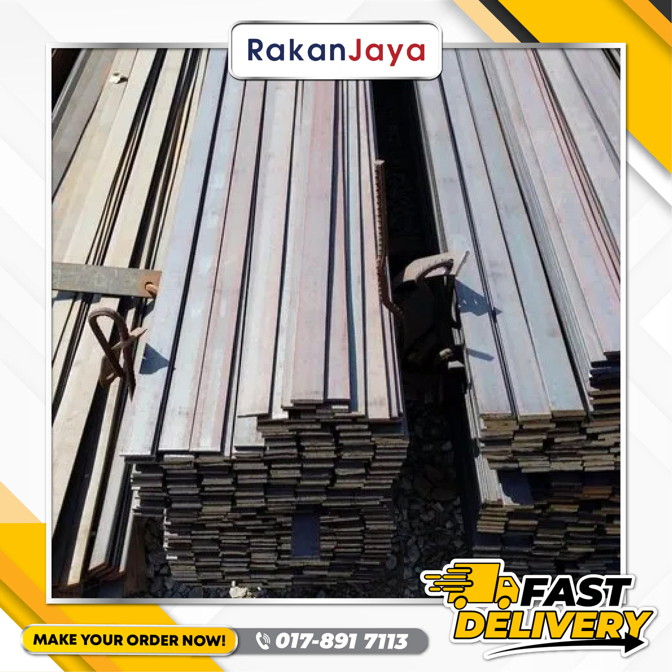 MS (MILD STEEL) FLAT BAR ( 6 MTR ) – Rakan Jaya Hardware
