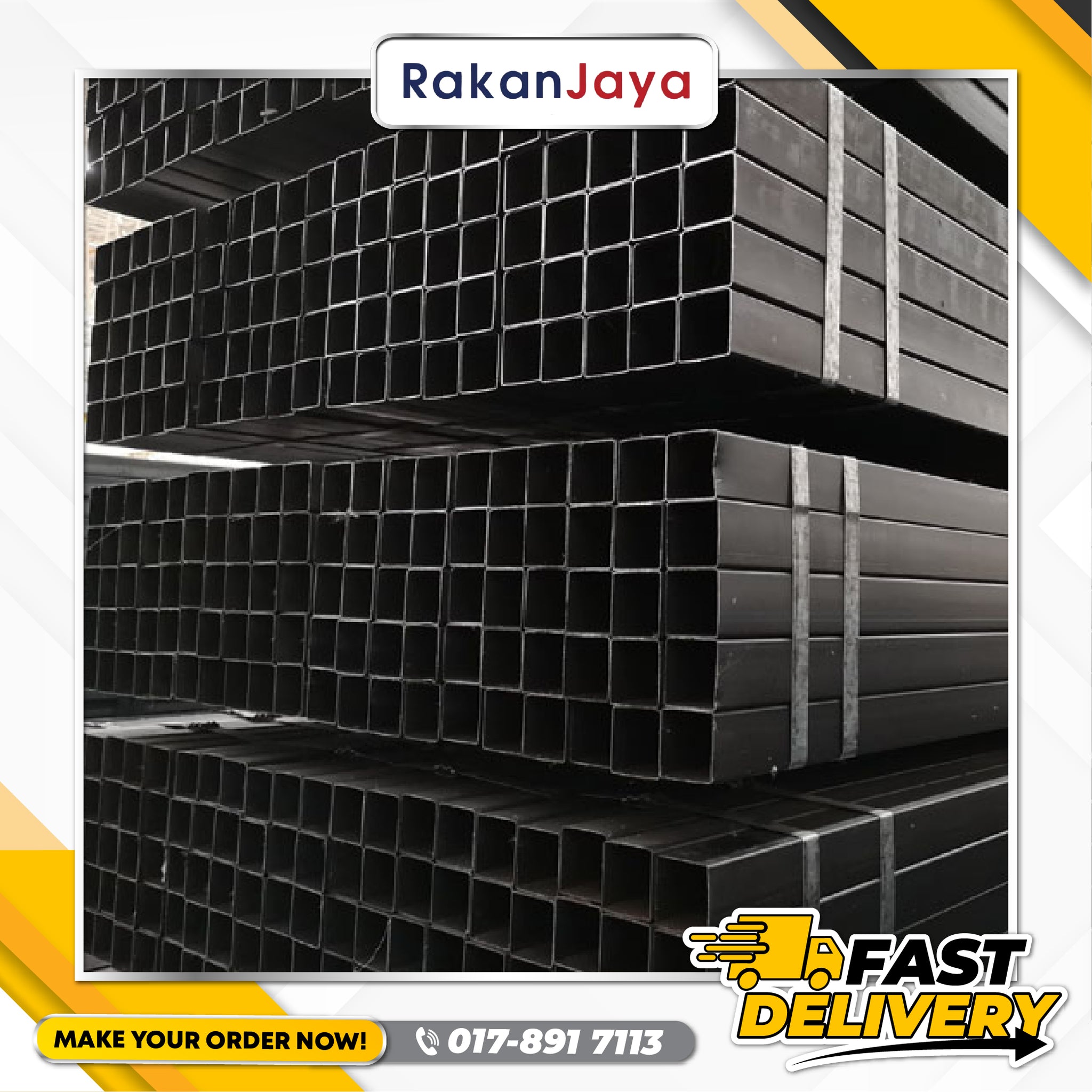 MS (MILD STEEL) SQUARE HOLLOW SECTION (SHS) – Rakan Jaya Hardware