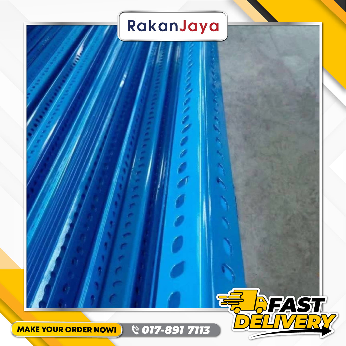 SLOTTED ANGLE RACK BAR – Rakan Jaya Hardware