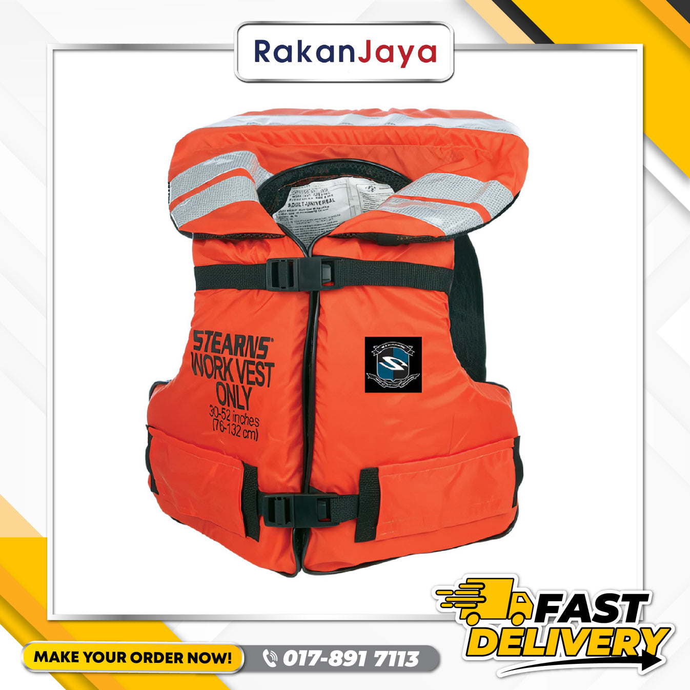 STEARNS I222 WORK VEST LIFE JACKET – Rakan Jaya Hardware