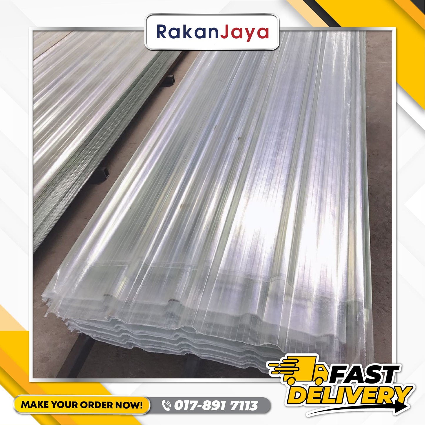 FRP TRANSPARENT ROOFING SHEET – Rakan Jaya Hardware