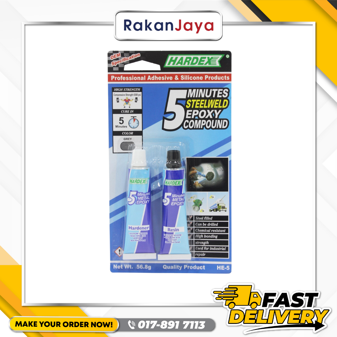 HARDEX 5 MINS EXPOXY COMPOUND (HE-5) – Rakan Jaya Hardware