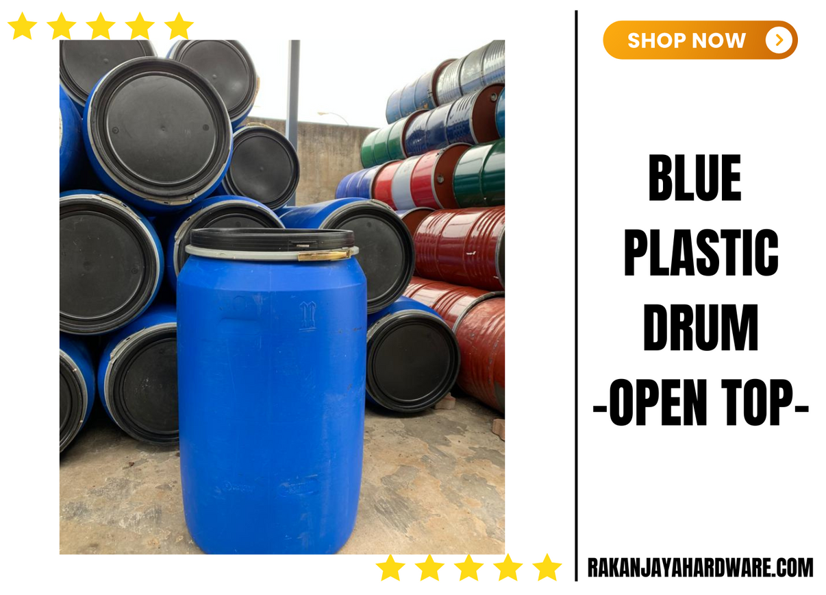 BLUE PLASTIC DRUM (TONG DRUM BIRU) – Rakan Jaya Hardware