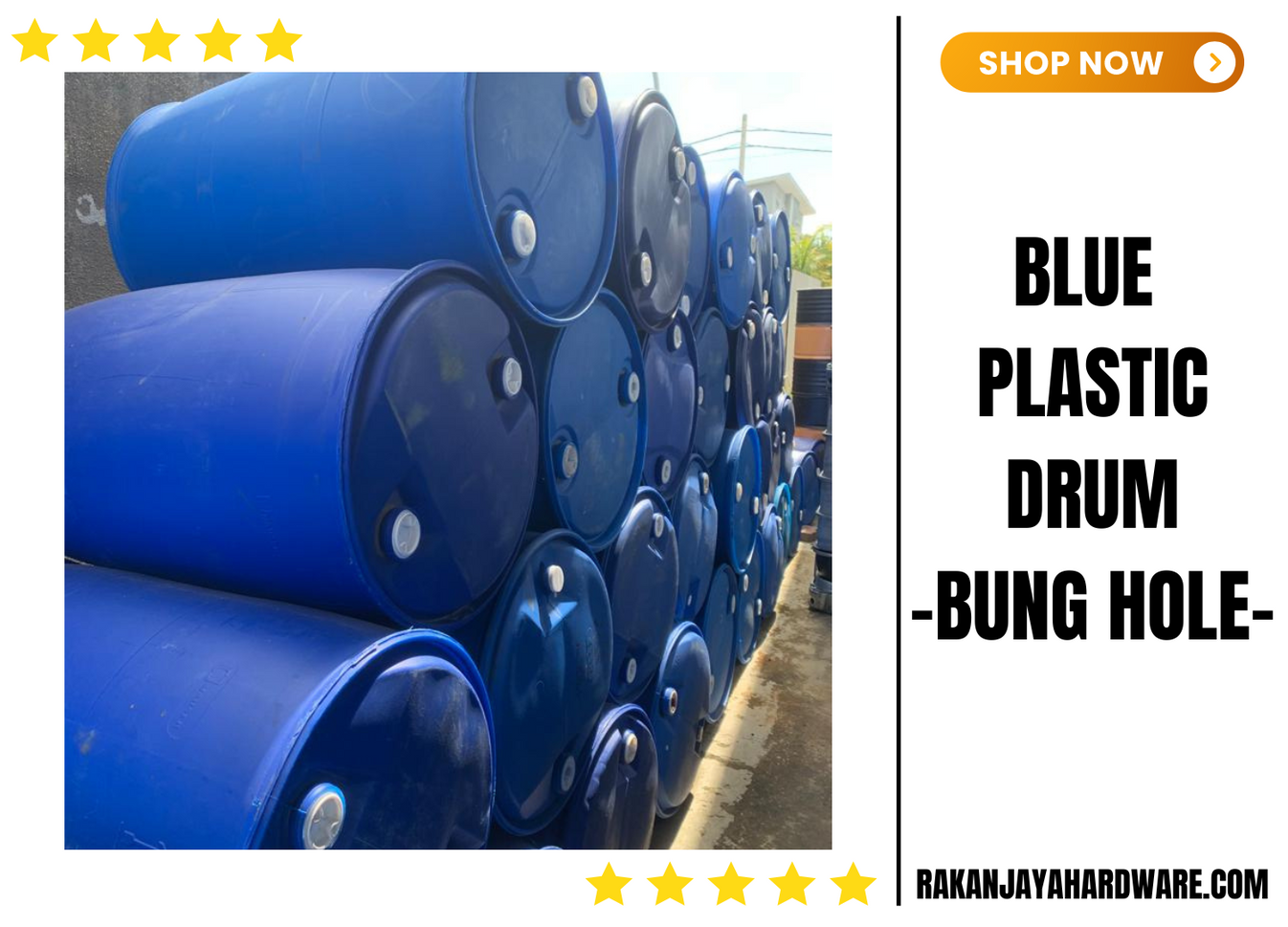BLUE PLASTIC DRUM (TONG DRUM BIRU) – Rakan Jaya Hardware